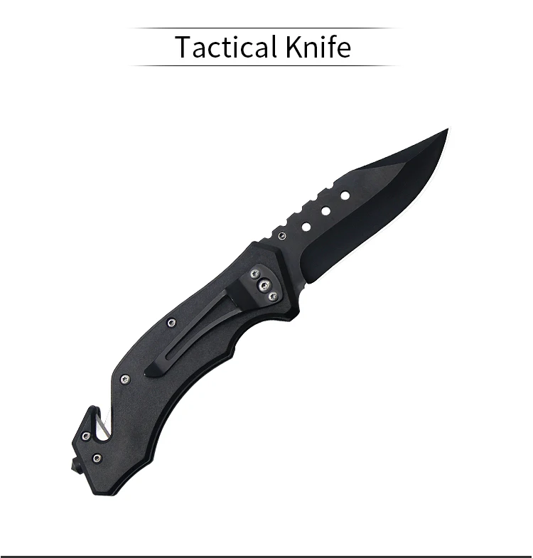 RTS Stainless Steel Wolf UV Handle Sharp Jungle Folding Pocket Survival ...