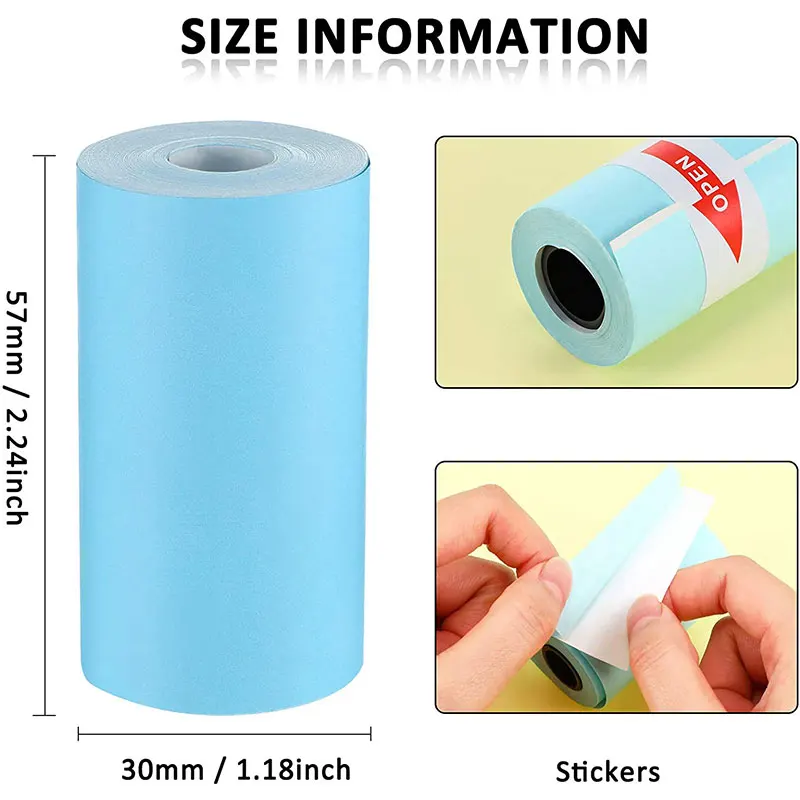Printable Sticker Paper Roll Direct Thermal Paper Self-adhesive 57 ...