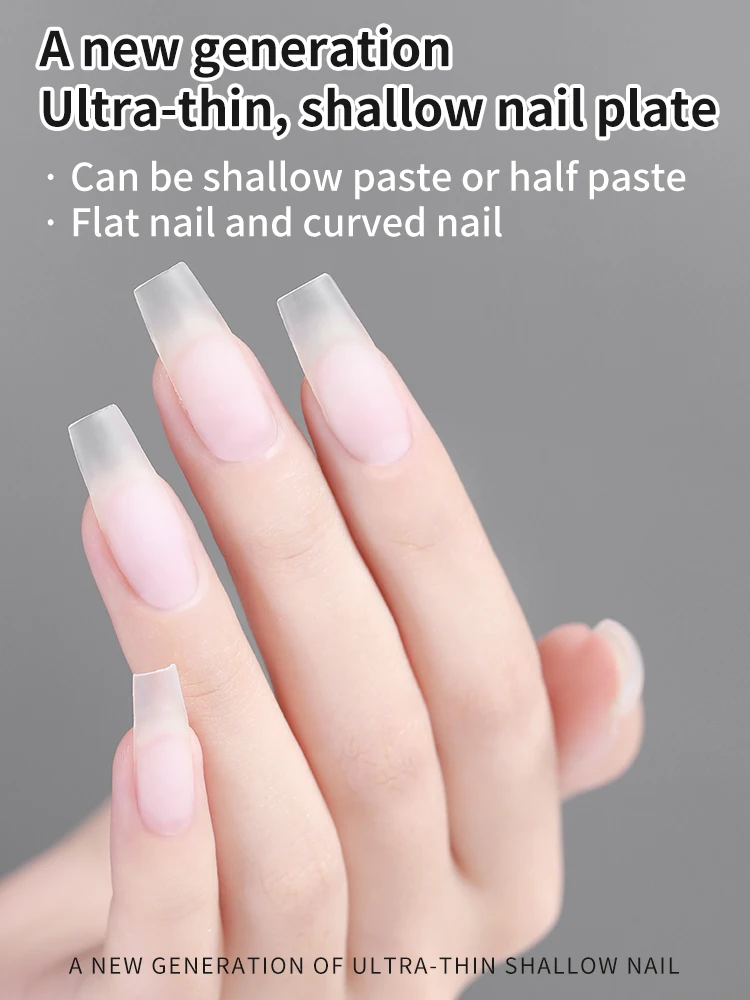 300pcs Ultrathin Almond Shape Nail Tips Softgel Nail Tips Short Press ...