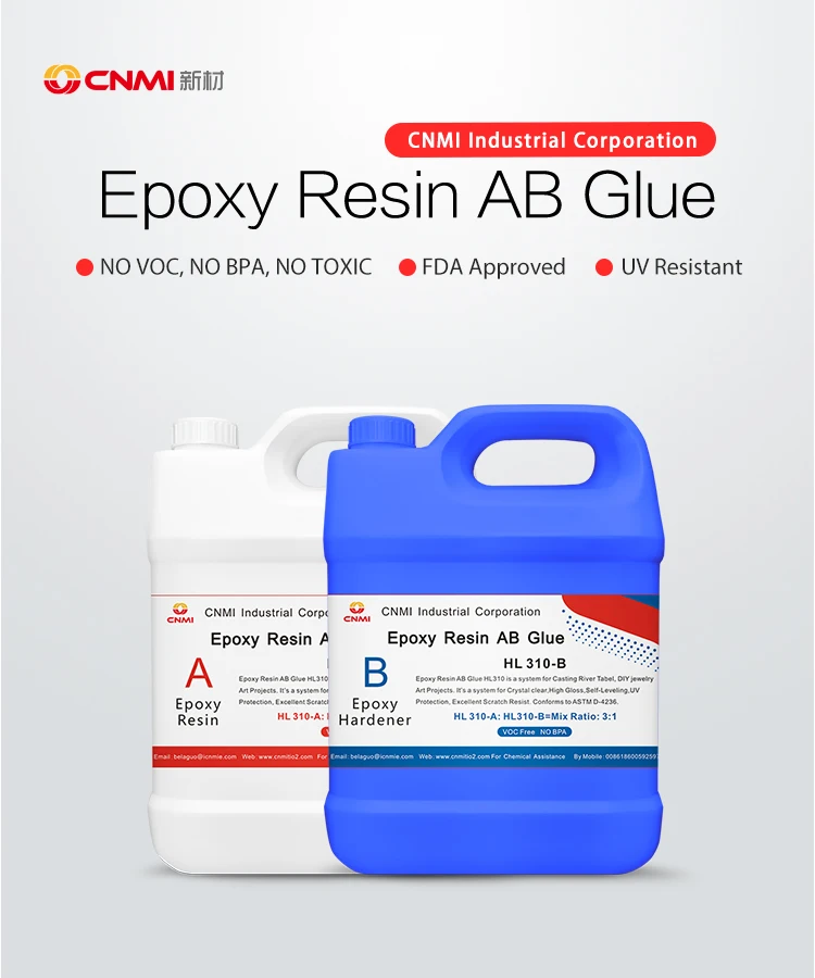 CNMI Clear Crystal Epoxy Resin HL310 Kit Casting Epoxy Resin for River ...