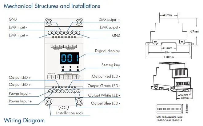 4 Channel Light Controller - Skydance D4 Factory DMX Decoder