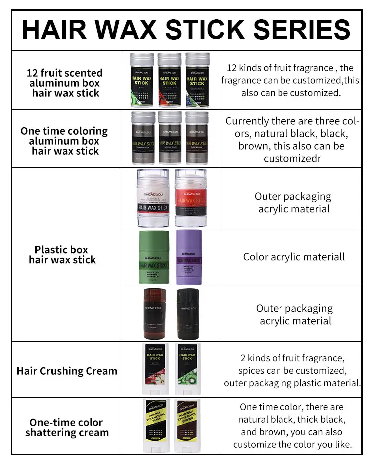 OEM Private Label Organic Hair Styling Product - Hair Wax Stick