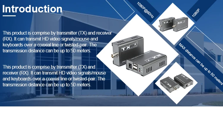 Lan Cable Extender Hd Video Signals Mouse And Keyboards Over A Coaxial ...