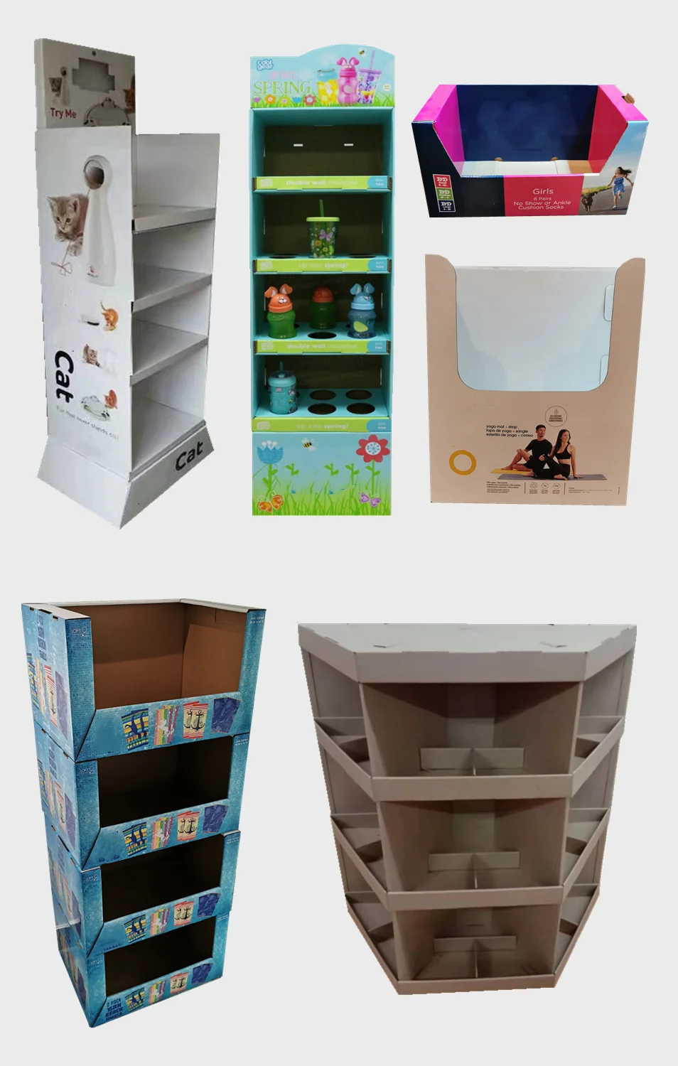 Supermarket Pdq Corrugated Box Large Stacking Cardboard Pdq Stacked ...