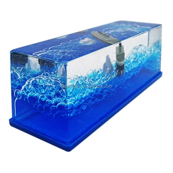 Liquid Wave Blue Water Paperweight Cruise Ship Fluid Gifts Desk Decor ...