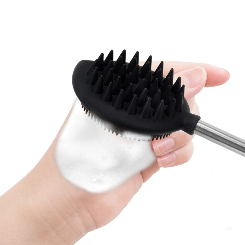 Portable Telescoping Silicon Prongs Scalp Massage Back Scrubber for ...