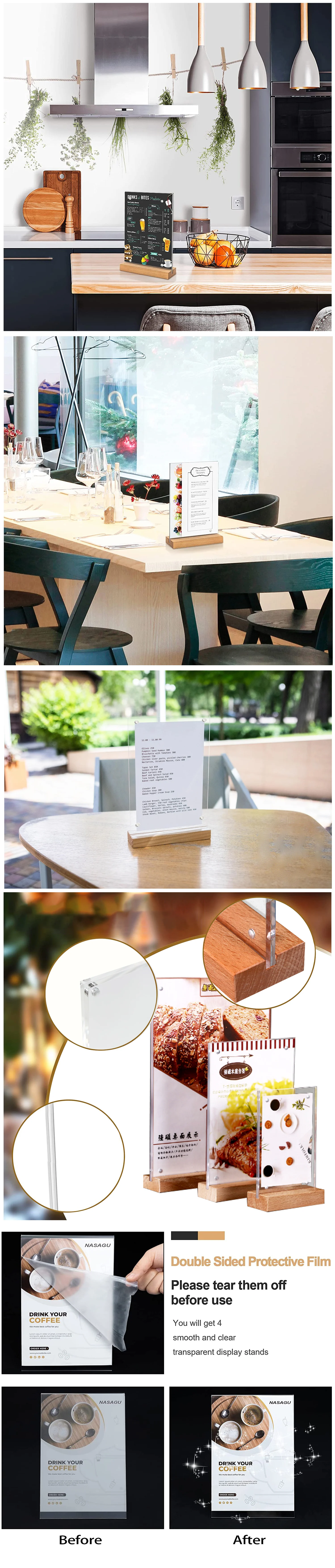 Acrylic Advertising Poster Stands - Durable & Portable