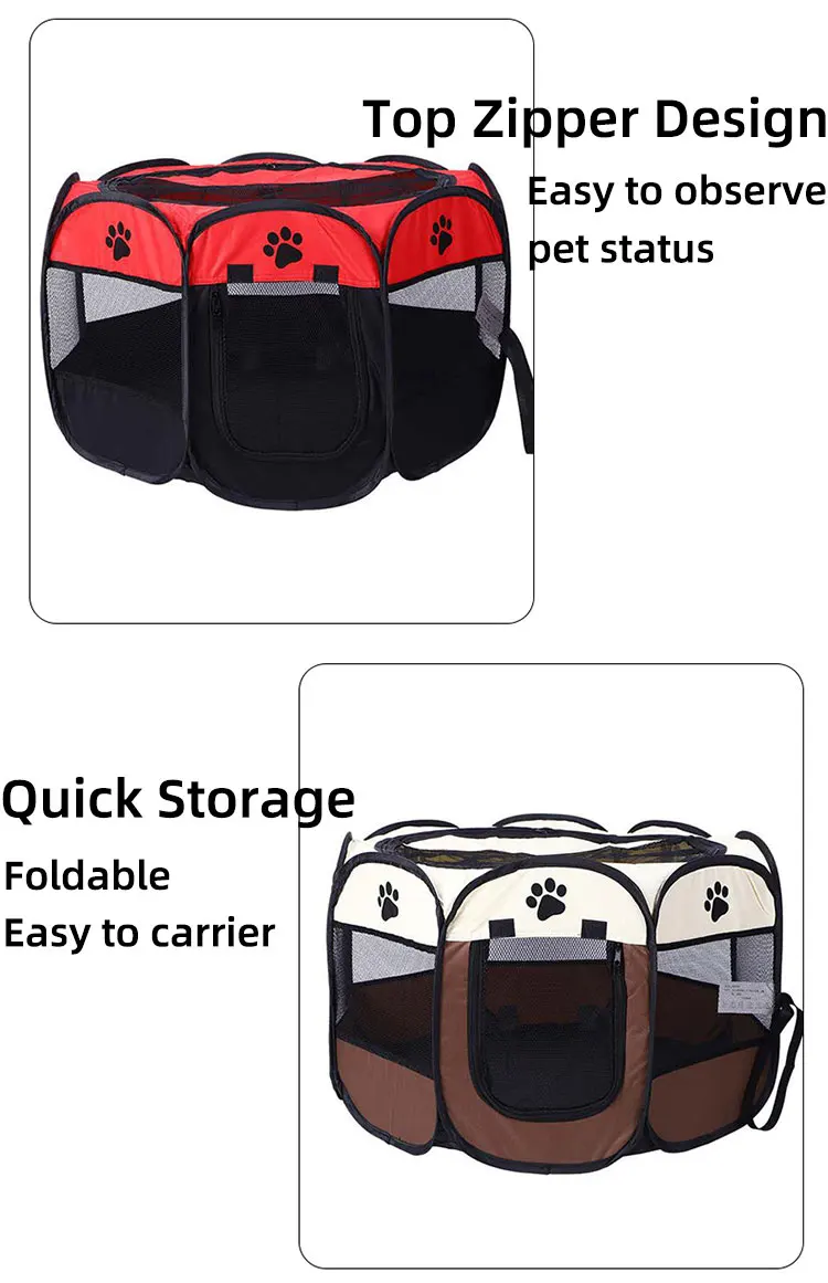 600D Oxford Indoor Portable Pet Playpen Cage Kitten Puppy Cat Delivery ...