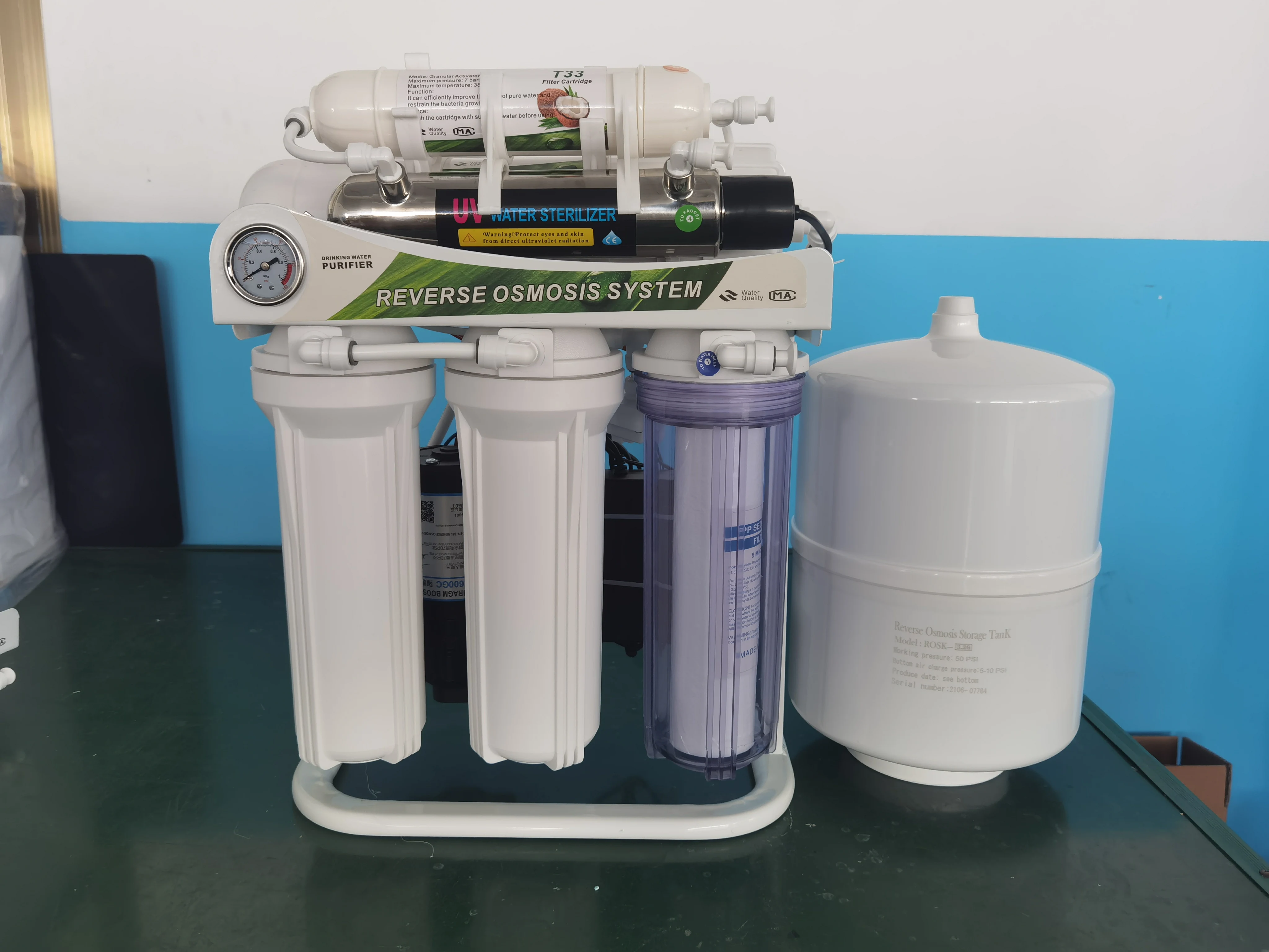 Auto Flushing Tds+uv+oil Pressure Gauge Ro Membrane Making Machine ...