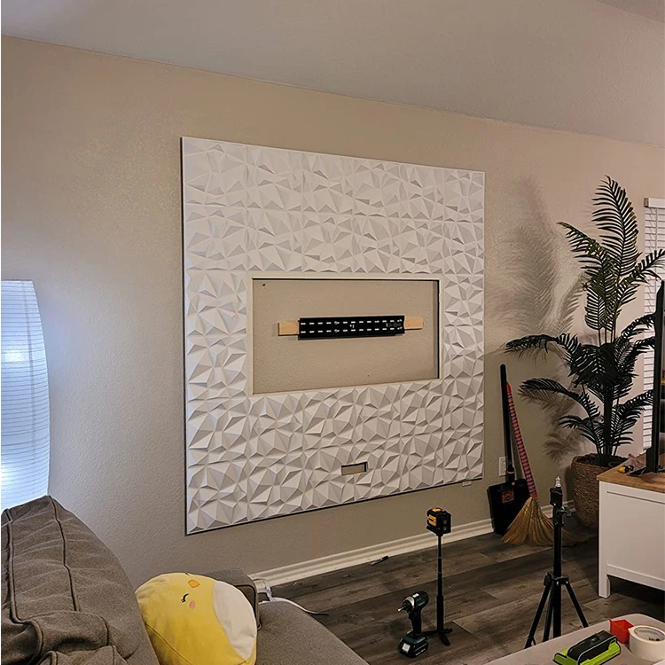 Modern House Interior Design Wallpaper Panel Decorative Pvc 3d Diamond ...