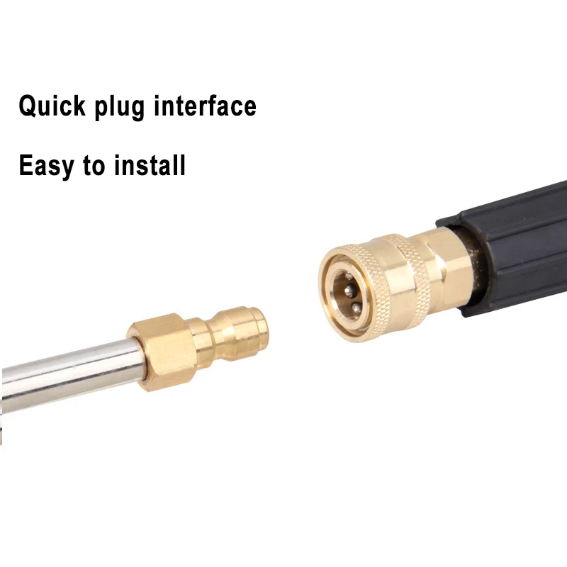 Stainless Steel Car Cleaner Gun Accessories 1/4 Inch Plug High Pressure ...