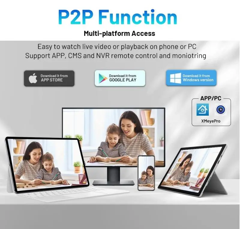 Xmeye Pro 8MP 4K 4-Channel CCTV Video Recorder POE NVR IP Camera Kit ...