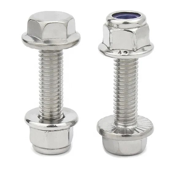 External Hex Bolt M5 M6 M8 M10 304 Stainless Steel Outer Hexagon Flange ...