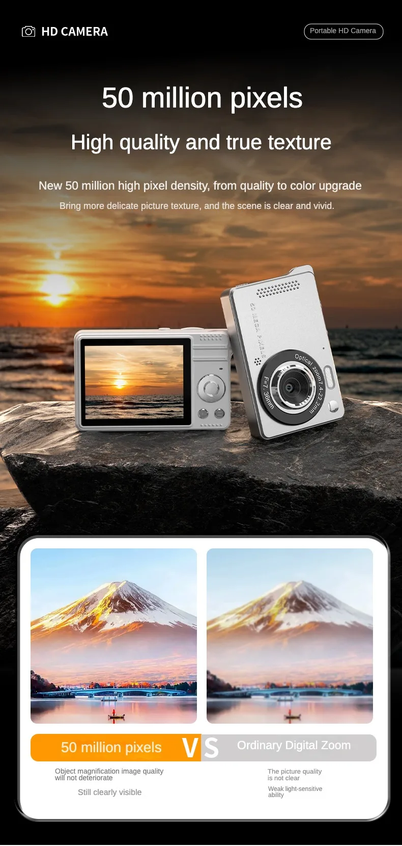 Adult Students AF Focus Zoom Photo Camera Cmos SLR Camera Vlog Mini ...