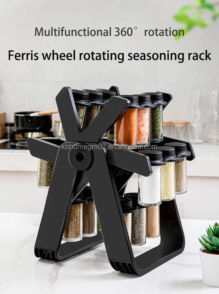 K&B Revolving Ferris Wheel Spice Rack - Organize with Ease