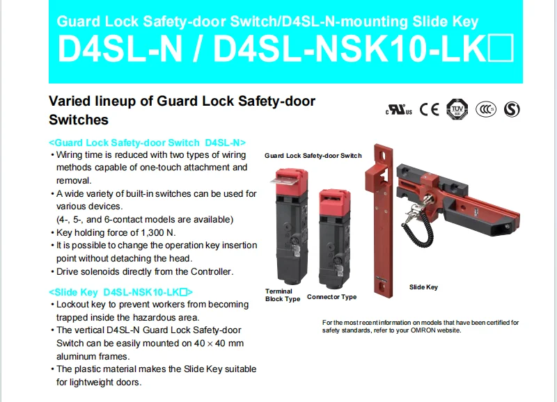Guard Lock Safety-door Switch D4sl-n2nfa-d D4sl-nsk10-lk-k - Buy Guard Lock Safety-door Switch ...