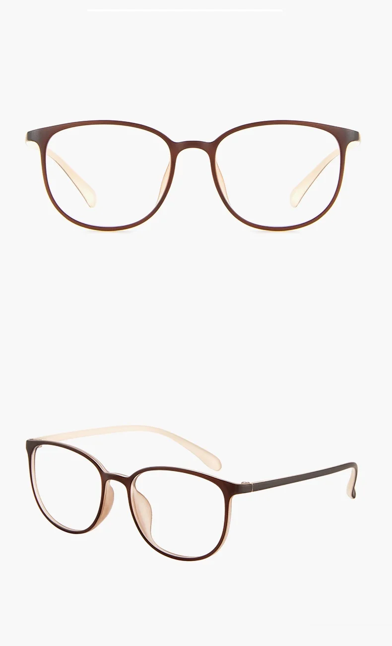 Retro Male And Female Myopia Eyeglass Frame Flat Mirror Art Plain Glass ...