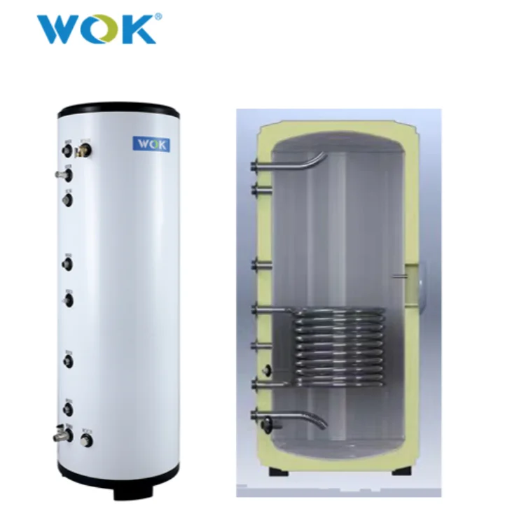 Stainless Steel 200l Buffer Tank And Domestic Hot Water Tank Two In One ...