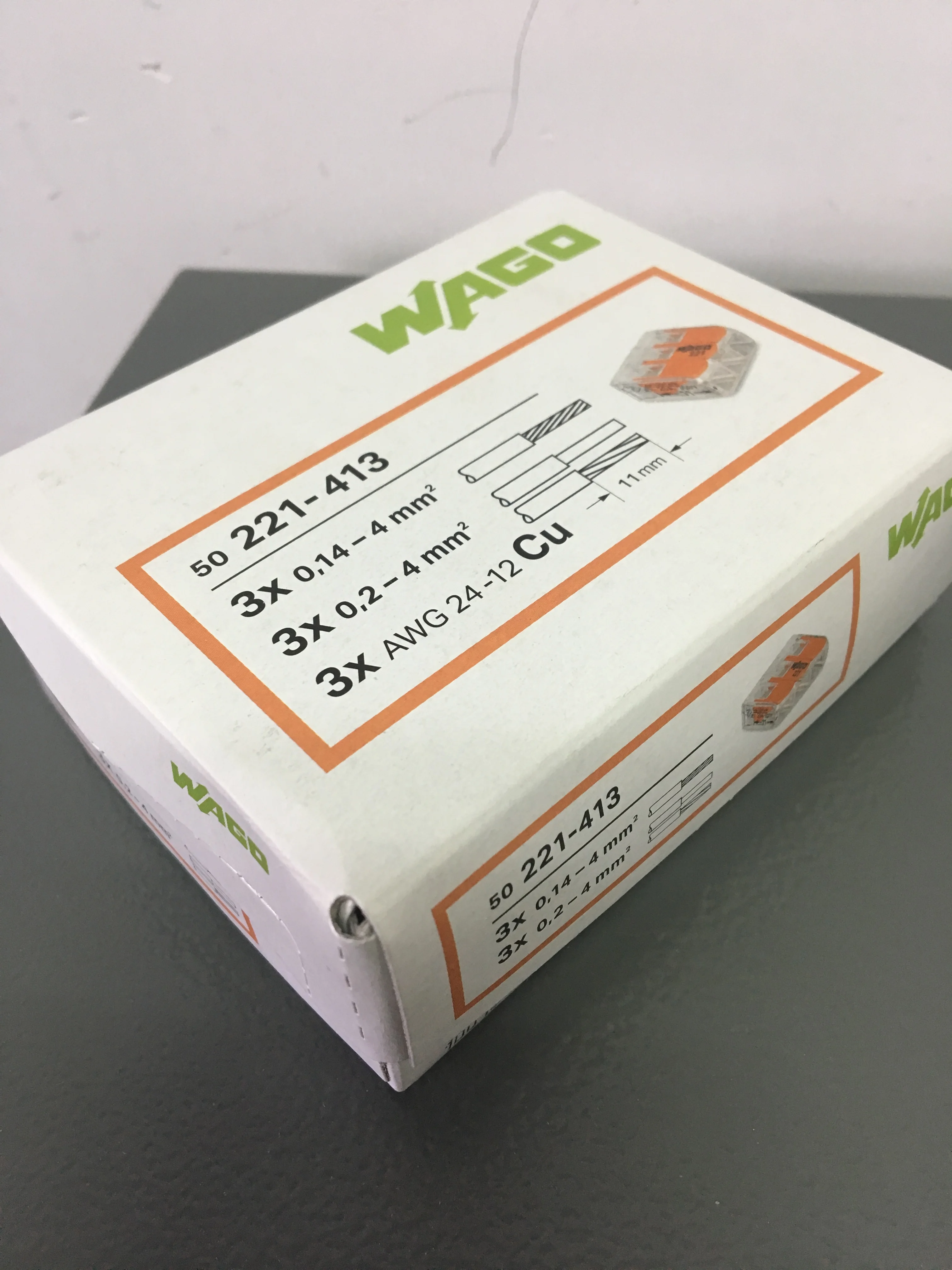 Wago Original 221-412 Push In Wire Connector Without Screw - Buy Wago Connector,Wago 22-412,Push ...