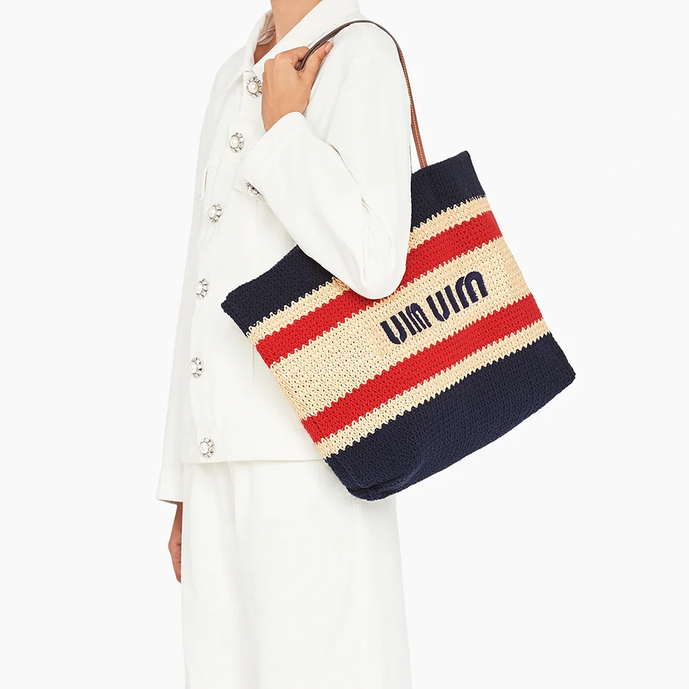 2020 Fashion Raffia Paper Handbag Summer Woven Weave Paper Braid Straw ...