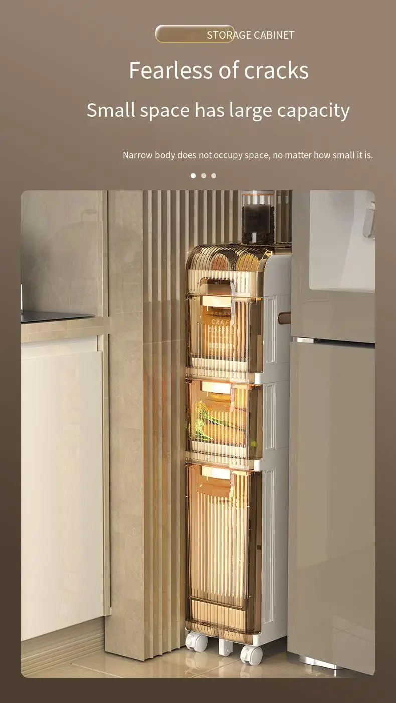 Multilayer Plastic Slit Drawer Storage Cabinet Household Toilet Gap ...