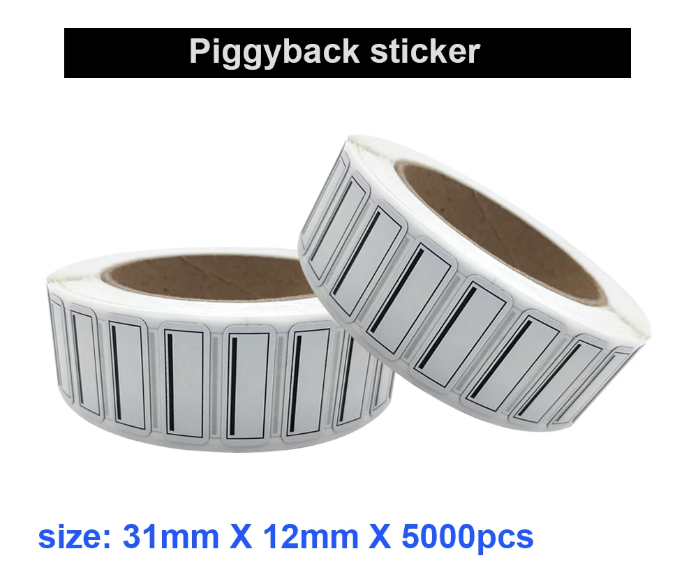 Wholesale Custom Black Foam Piggyback Label Stickers