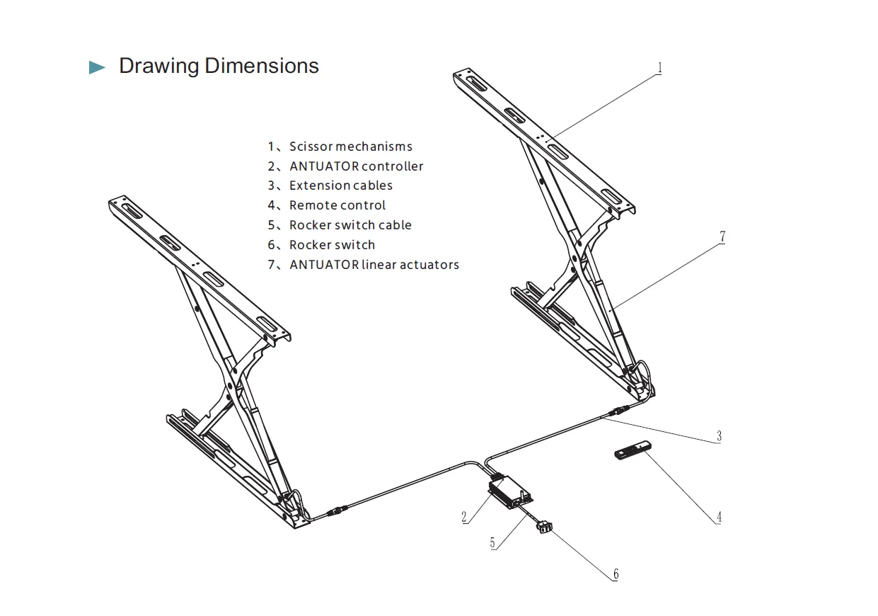 Pop up Camper Lift System - Cartuator Electric Roof Lift P05