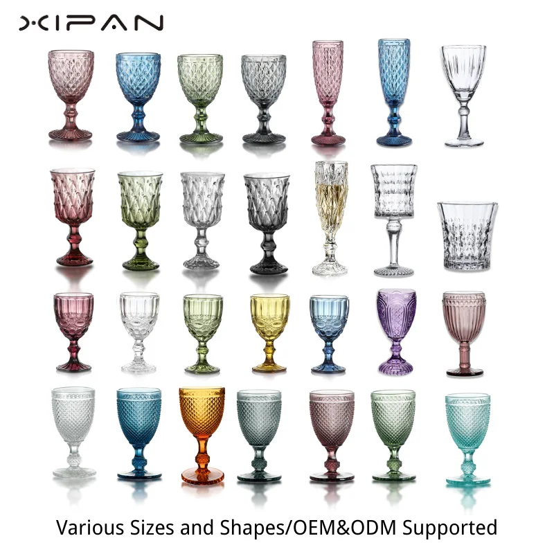 Classic Embossed Design High Quality Vintage Wine Glasses Red Wine ...