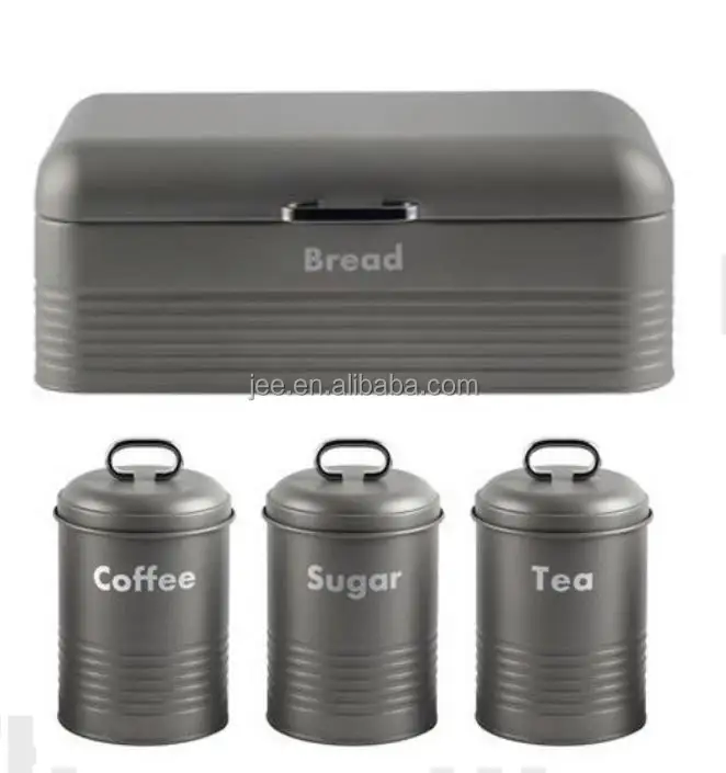 Metal Airtight Country Rustic Farmhouse Decor Kitchen Storage Coffee ...