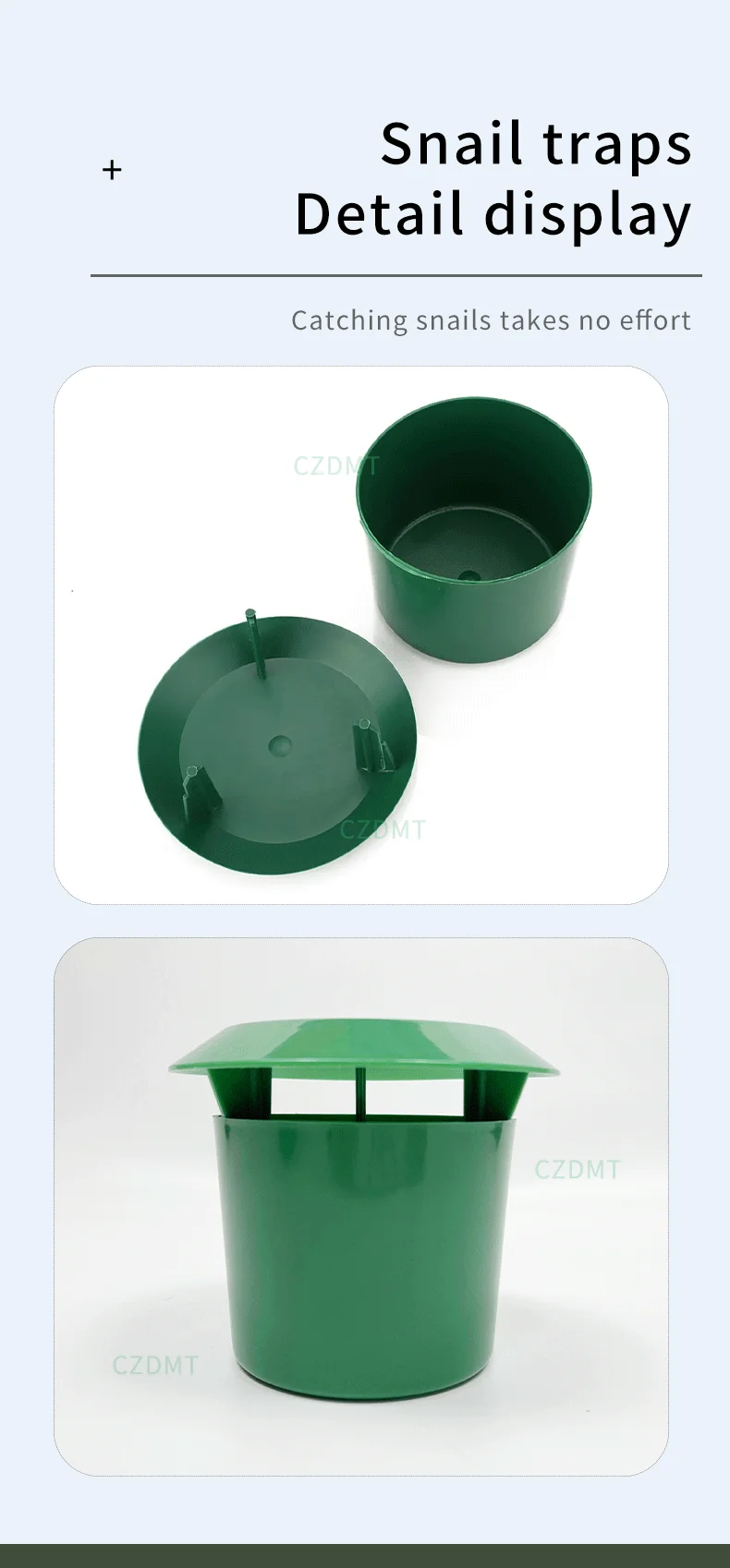 Eco-friendly Farm Lawn Garden Snail Slug Capture Box PP Material 3-Use ...