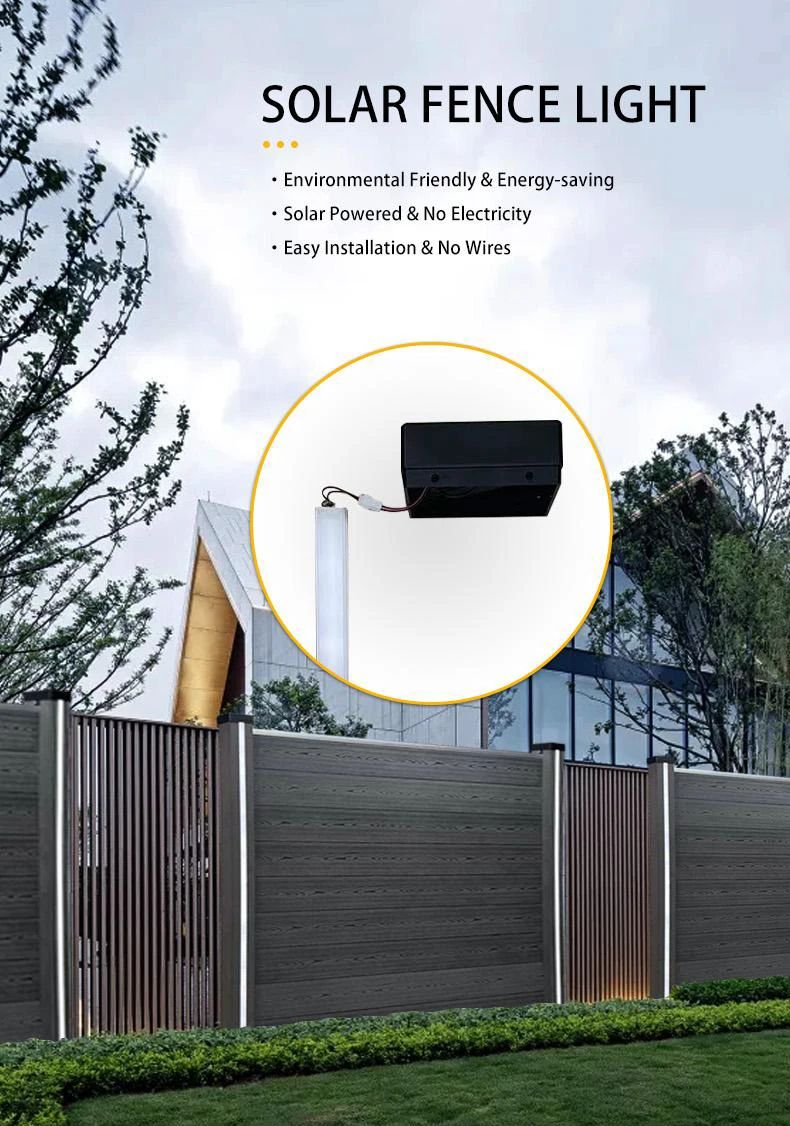 Modern Garden Waterproof Split Solar Long Wall Light Outdoor