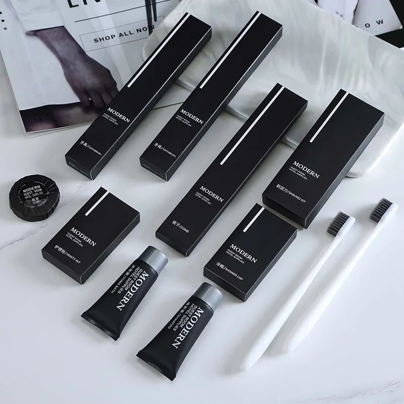 Hotel Toiletries with Custom Logo - Shaving & Toothbrush Set