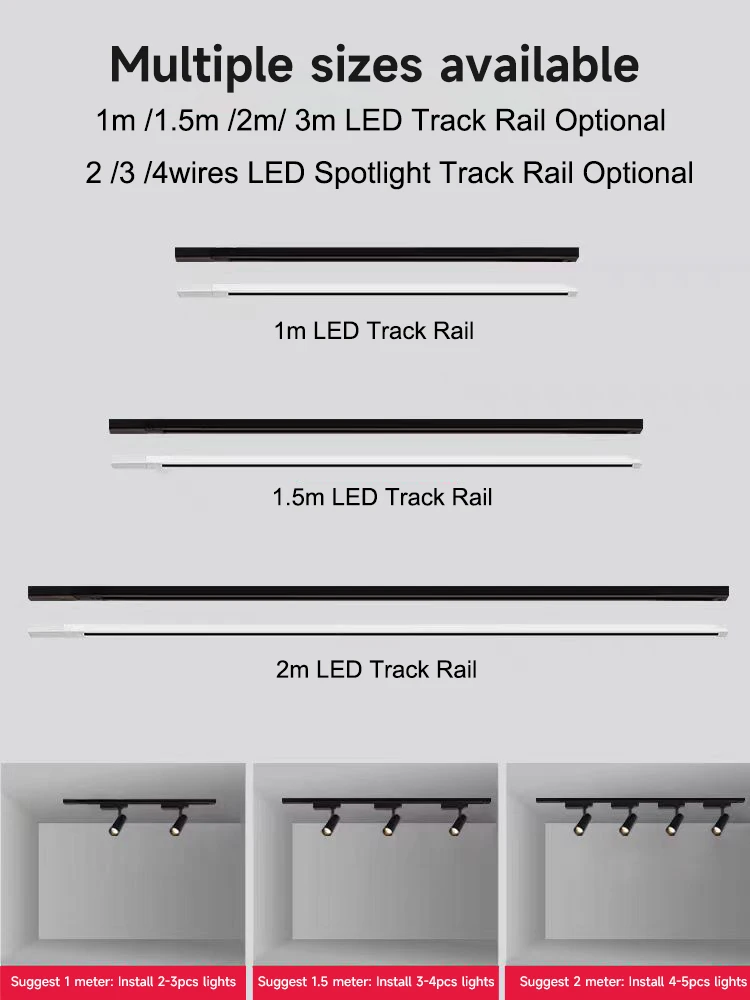 Pure Copper Conductive Core Aluminum Track Rail for LED Track Light for ...