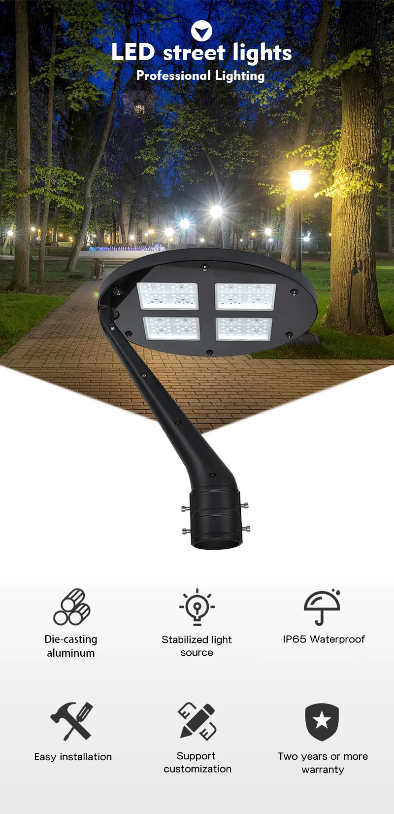 Outdoor Project Use Security Pathway Light 70w 150w Outdoor Led Bollard ...