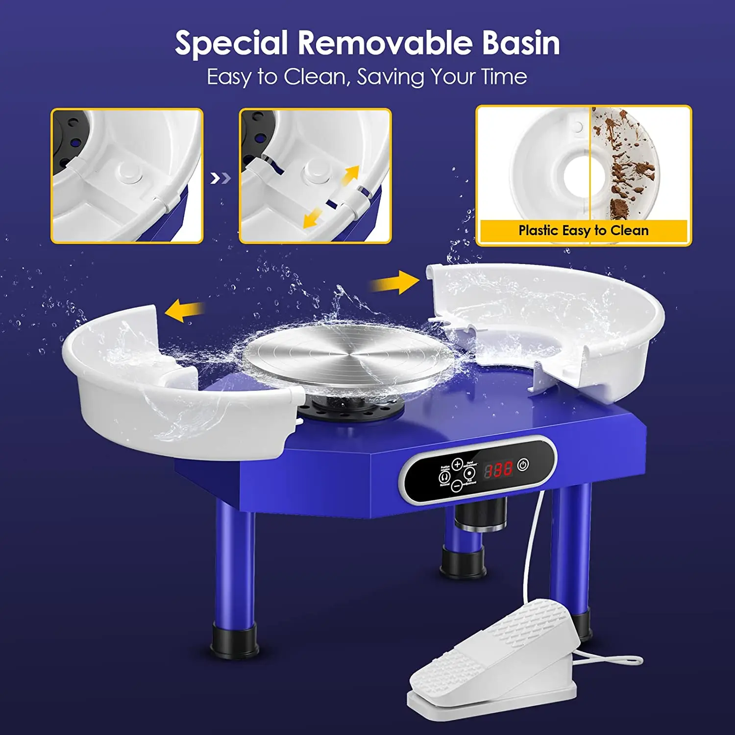 Electric Pottery Wheel Machine 25CM - Bview Ceramic Machine