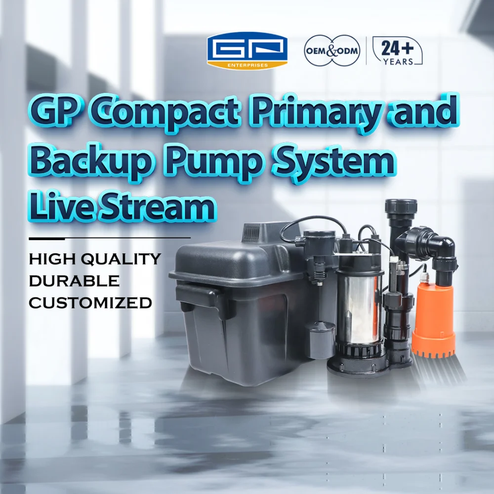 Hot Sales 12V DC Battery Backup Sump Pump @GP Enterprises Product Show Stream 2023 - Alibaba.com