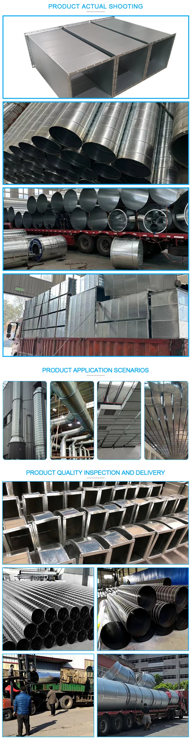 Large Commercial Use Rectangular Duct Welded Duct Commercial Large Size ...
