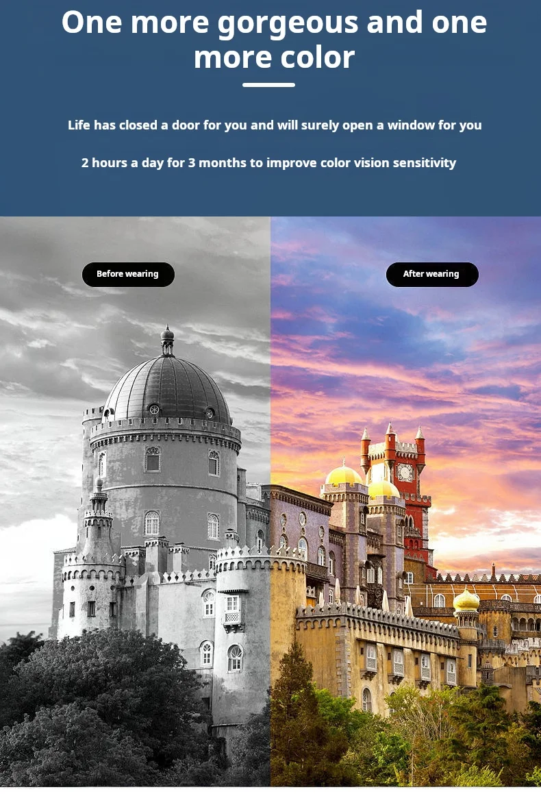 Male Colorless Transparent Myopia New Full-frame Colorblind Glasses ...