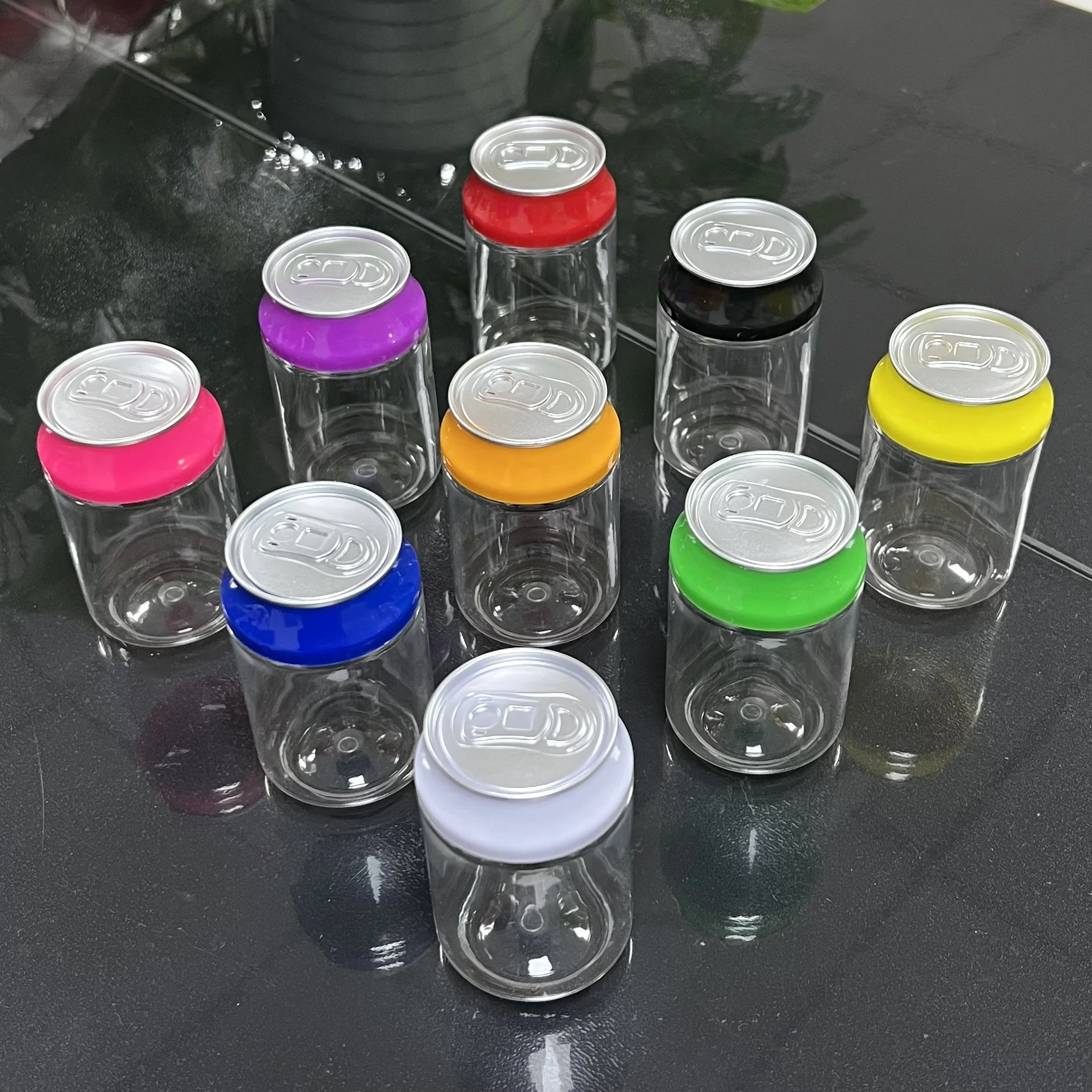 Sustainable Rpet Soda Can Jars - Perfect for Candy Packaging