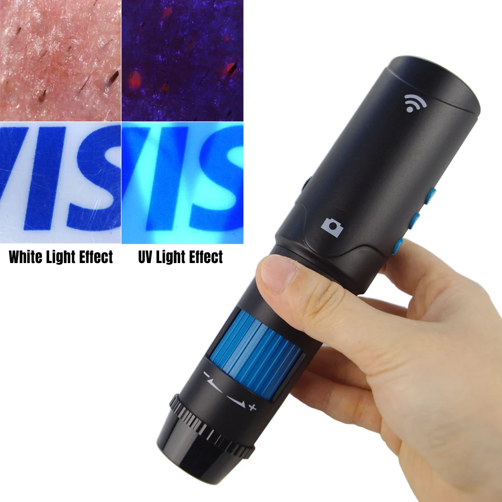 Uv Dermatoscope Hd 1080p True 200x Uv Wifi Microscope For Iphone Ipad ...