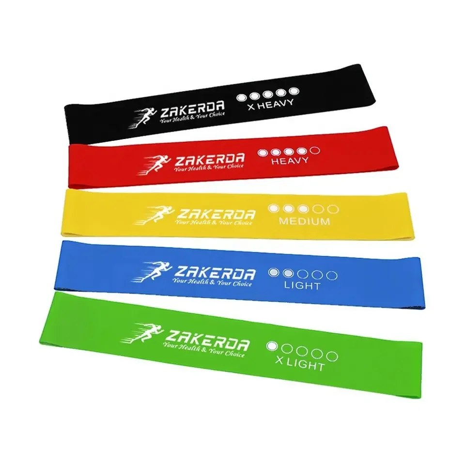 Latex Resistance Bands Custom Logo 5 Levels Physical Therapy Workout ...