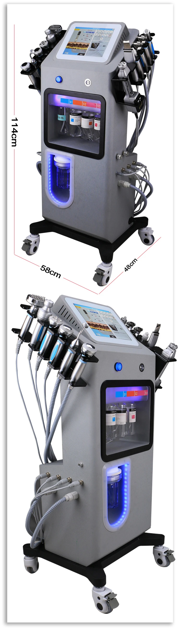12 In 1 Hydro Dermabrasion Machine: Multi Functional Facial Cleansing ...