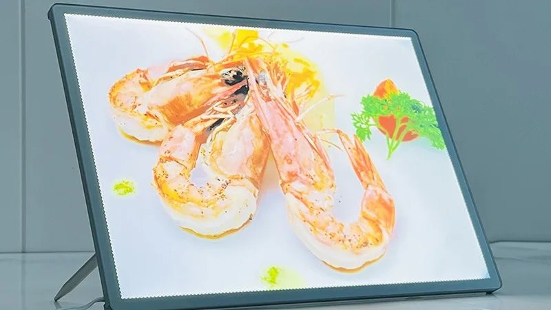 Custom Table Standing Led Super Slim Menu Board Display Advertising ...