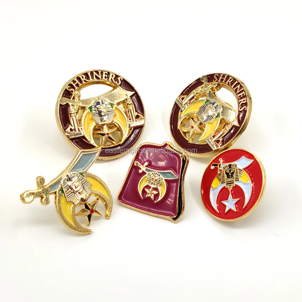 Masonic Freemason Combined logo Pins Mason Shriner OES Lapel Pins with ...