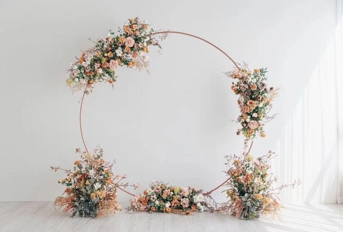 Customizable Golden Garden Wedding Balloon Arch Hoop Stand - Oem