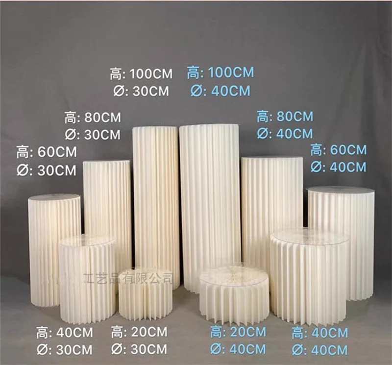 Props Deformed Folding Cylindrical Cake Dessert Table
