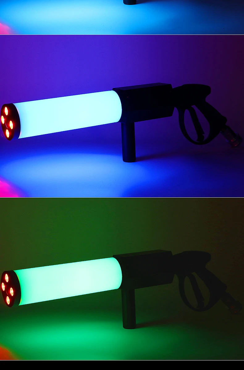 SHTX Handheld LED Co2 Gun with RGB Dj Lights Stage Dry Ice Gun Co2 Jets Machine for Wedding ...