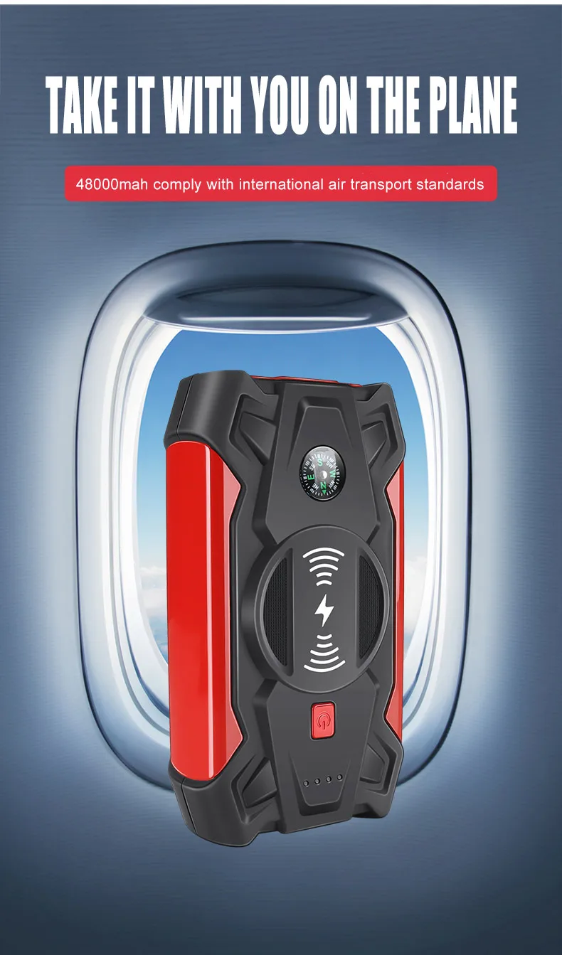 Emergency start power supply 12V 99800mAh emergency start device ...