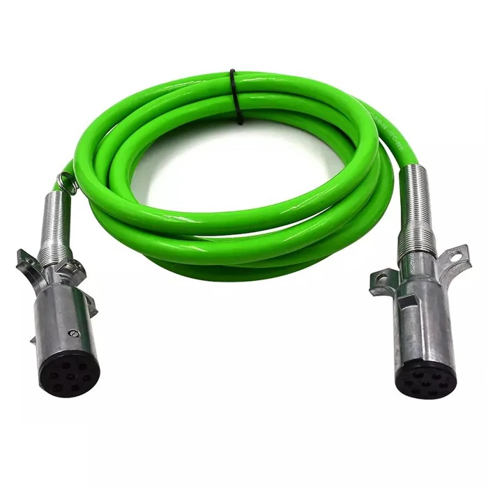 7-Way ABS Cord Coiled Green Trailer Cable Zinc Plugs| Alibaba.com