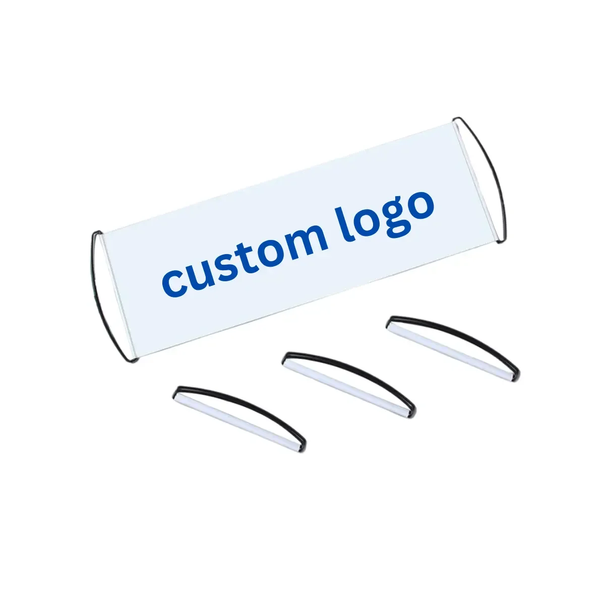 Custom Printed Logo Retractable Hand Scrolling Flag Roll Up Banner ...